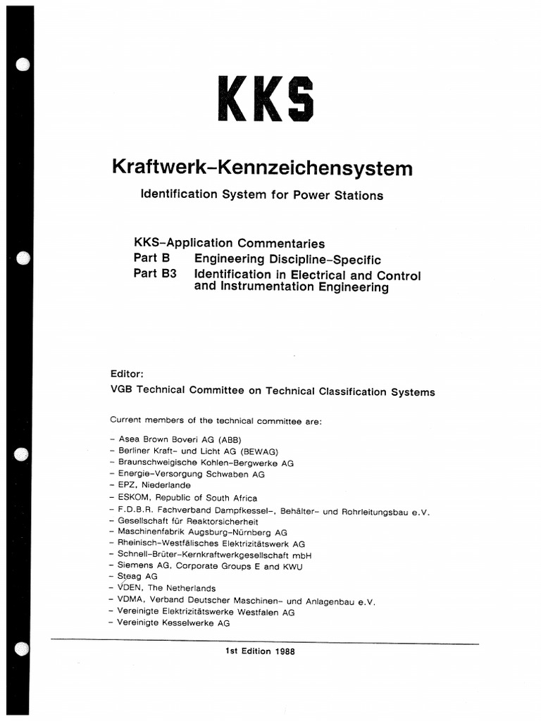 KKS-Part B3 Ident - in Elect - and Contr - and Instrum - Andengin. | PDF