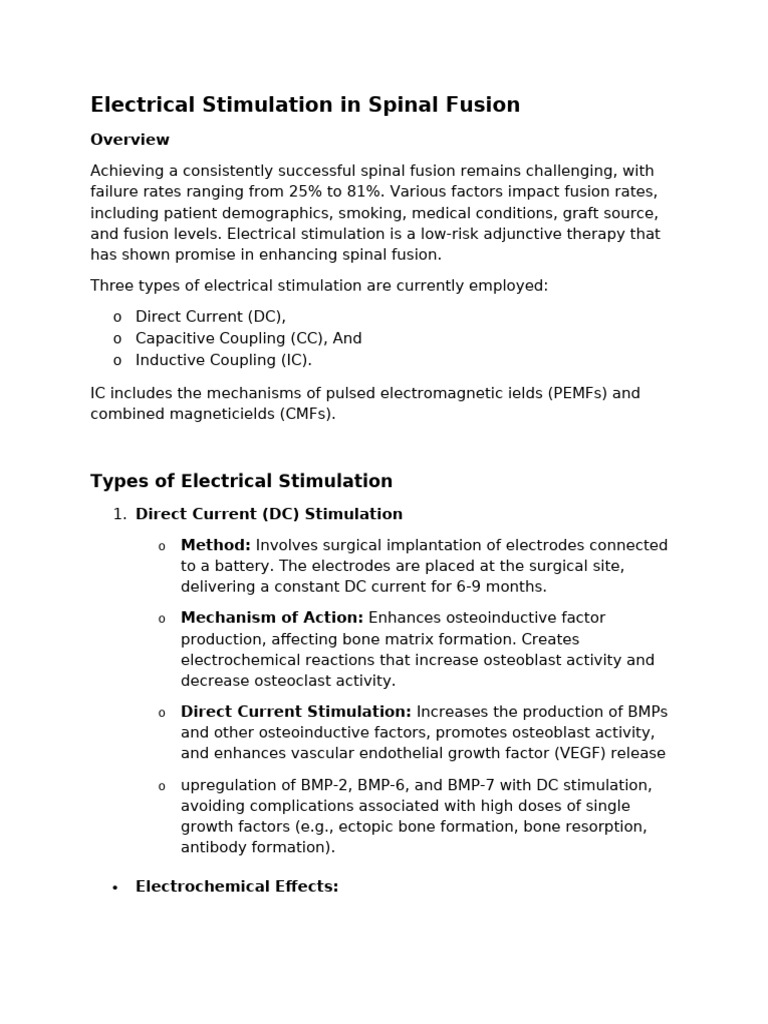 Electric Stimulation | PDF