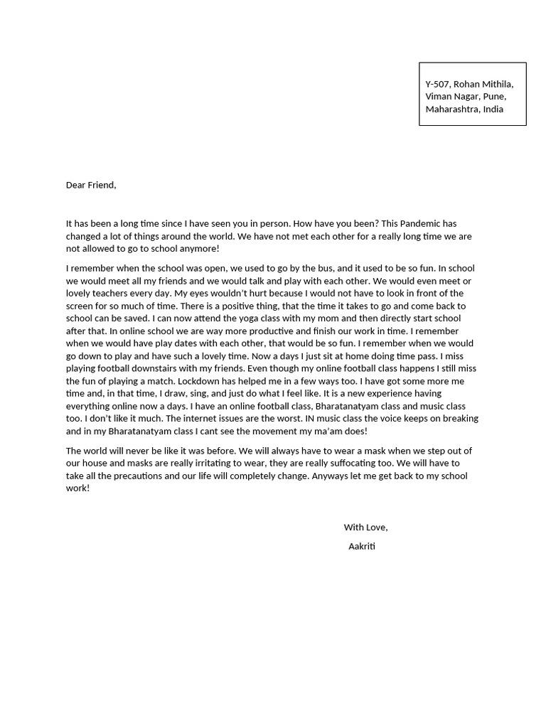 Dear Friend Letter | PDF