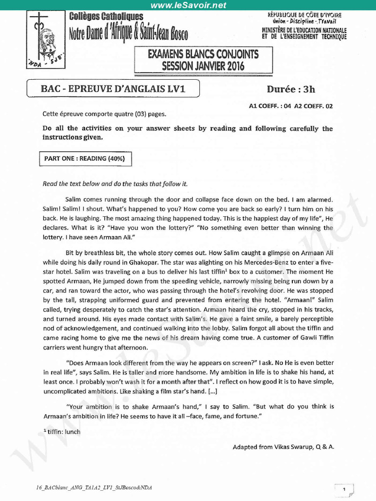 16 Bacblanc Ang Ta1a2 Lv1 Stjbosconda | PDF