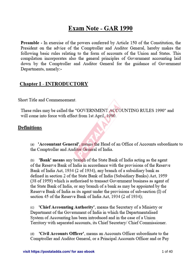 Gar 1990 Sample Notes | PDF