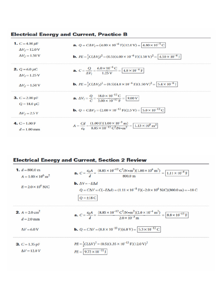 Capacitance Answers | PDF