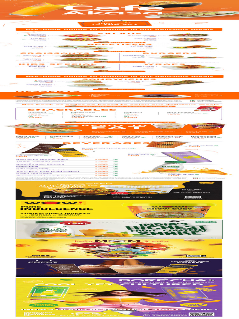 Cafe Akasa Menu | PDF