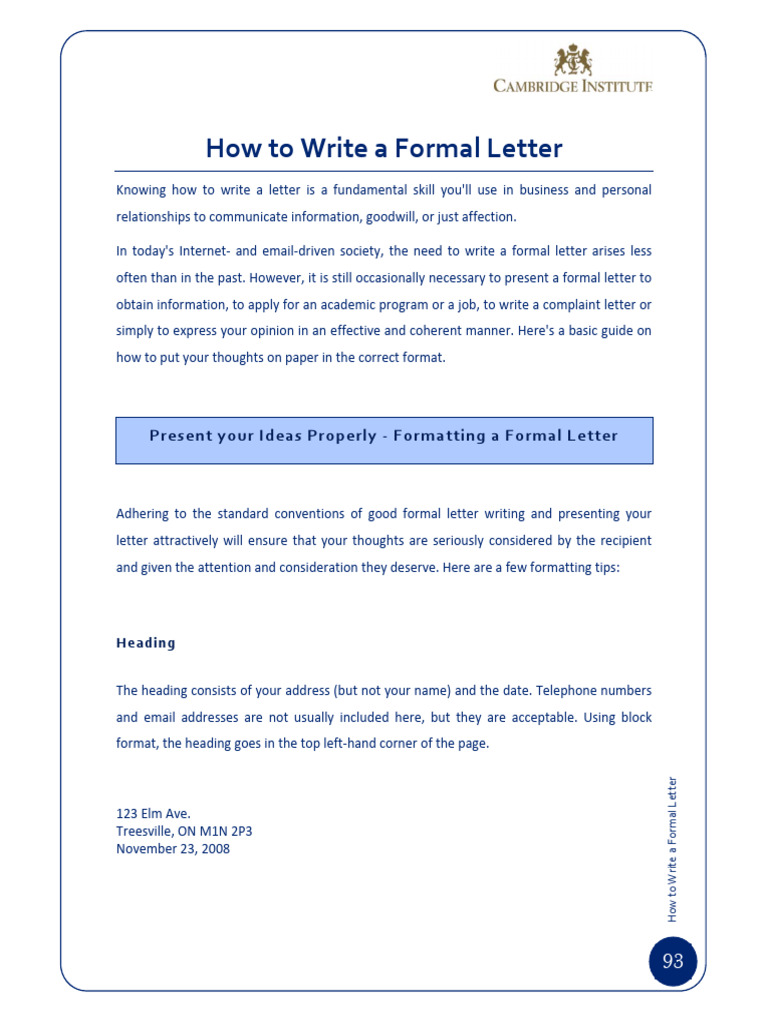 4-HOW-TO-WRITE-A-FORMAL-LETTER | PDF