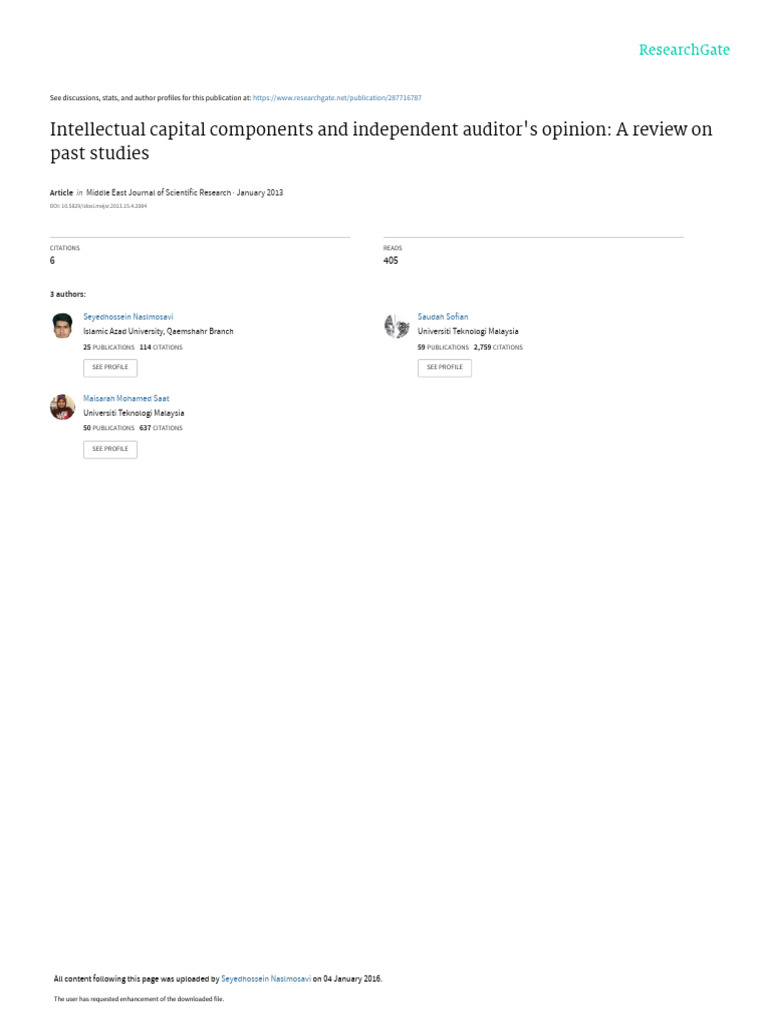 Intellectual Capital Components | PDF