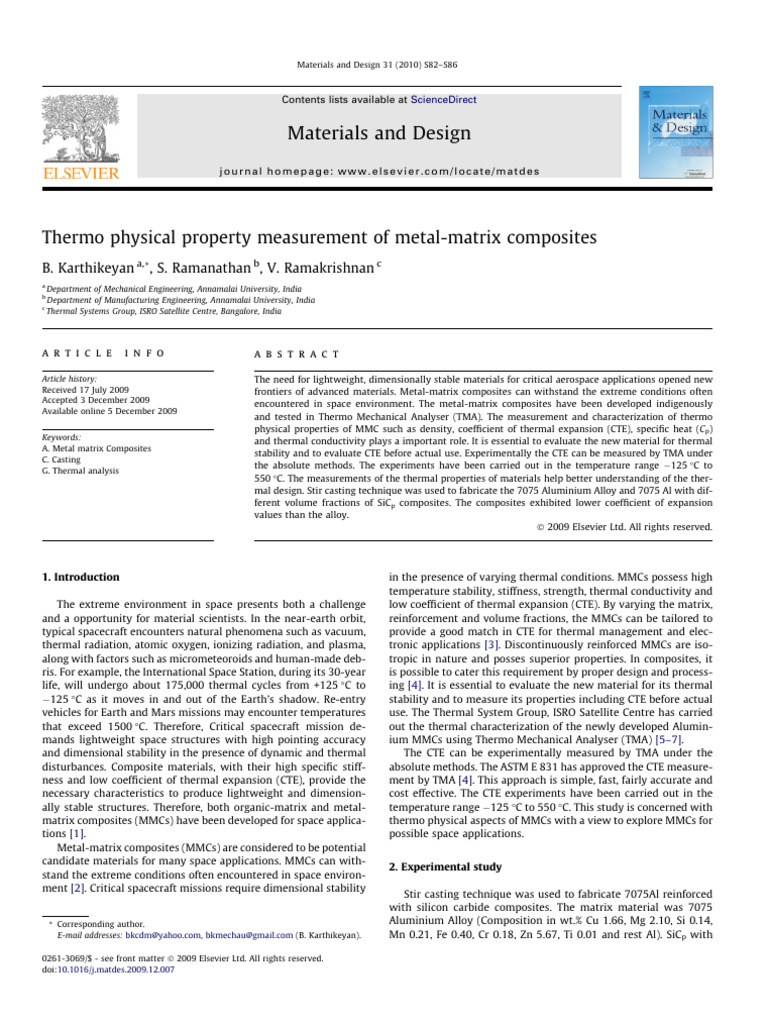 2010 Thermo Physical Property Measurement | PDF