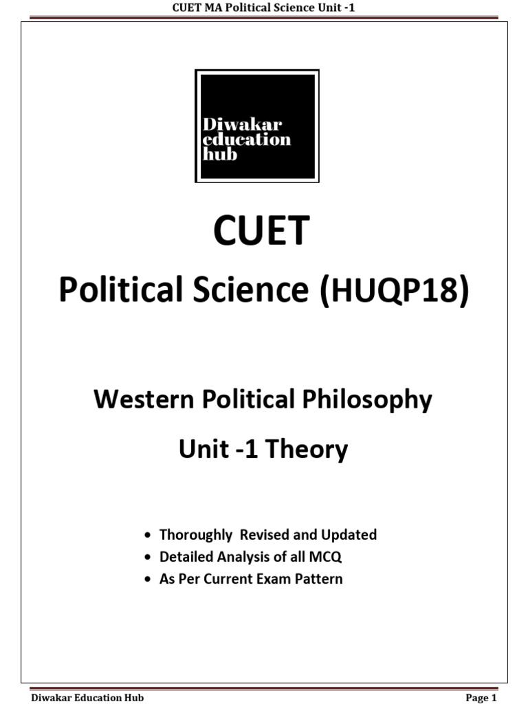 CUET Political Science Sample | PDF | Plato | Swami Vivekananda