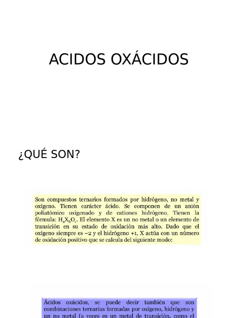 Acidos Oxácidos | PDF