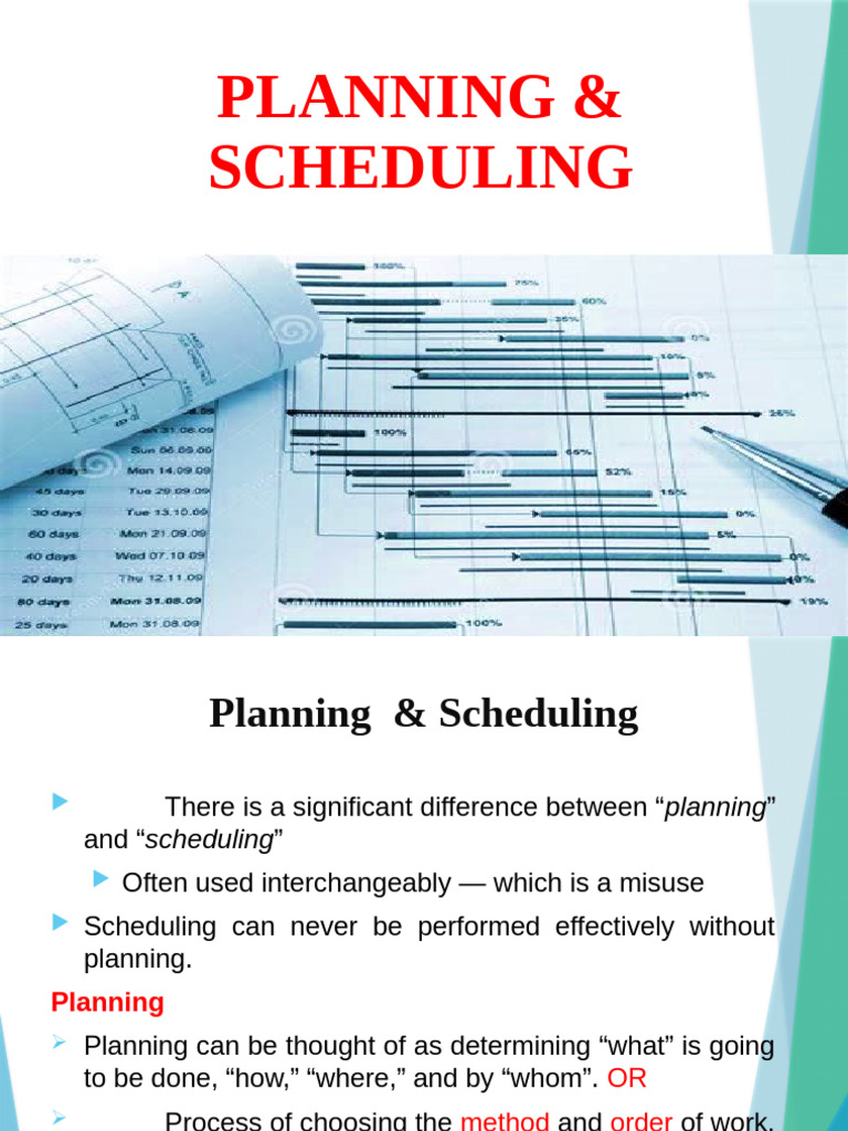 Lec 05 Planning and Scheduling | PDF