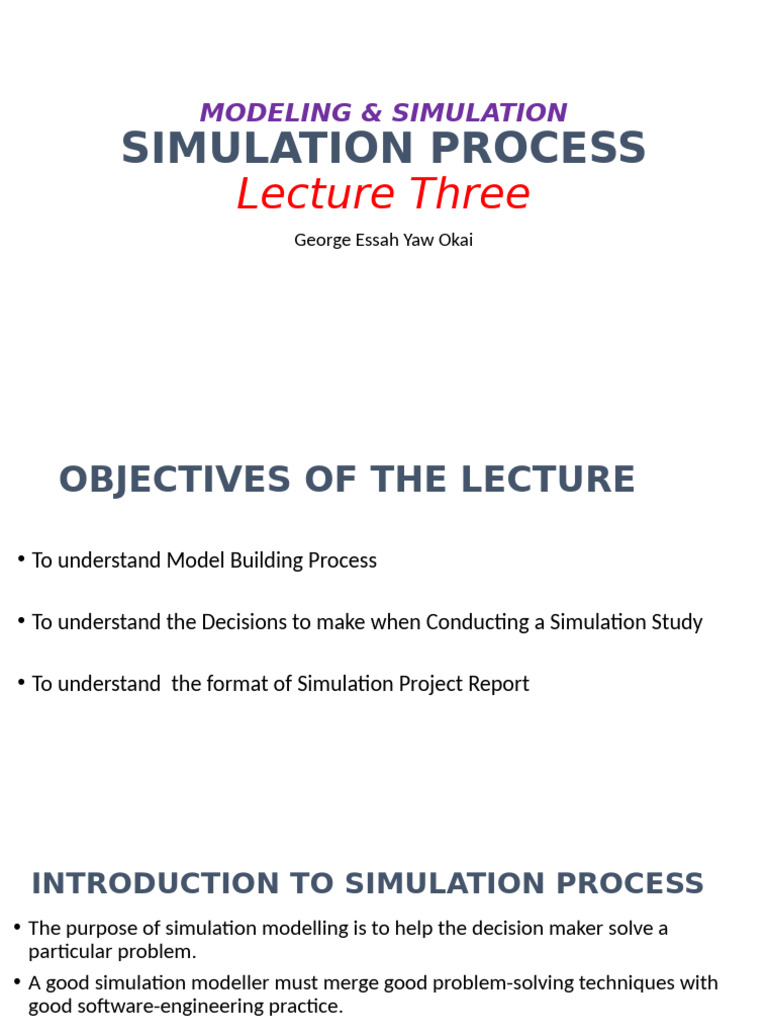 3.Lecture Three_Simulation Process | PDF