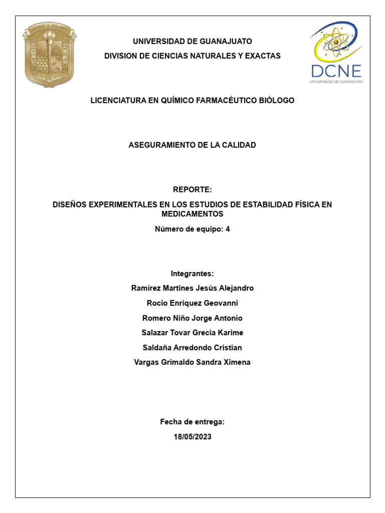 Reporte #7. Aseguramiento de la calidad | PDF