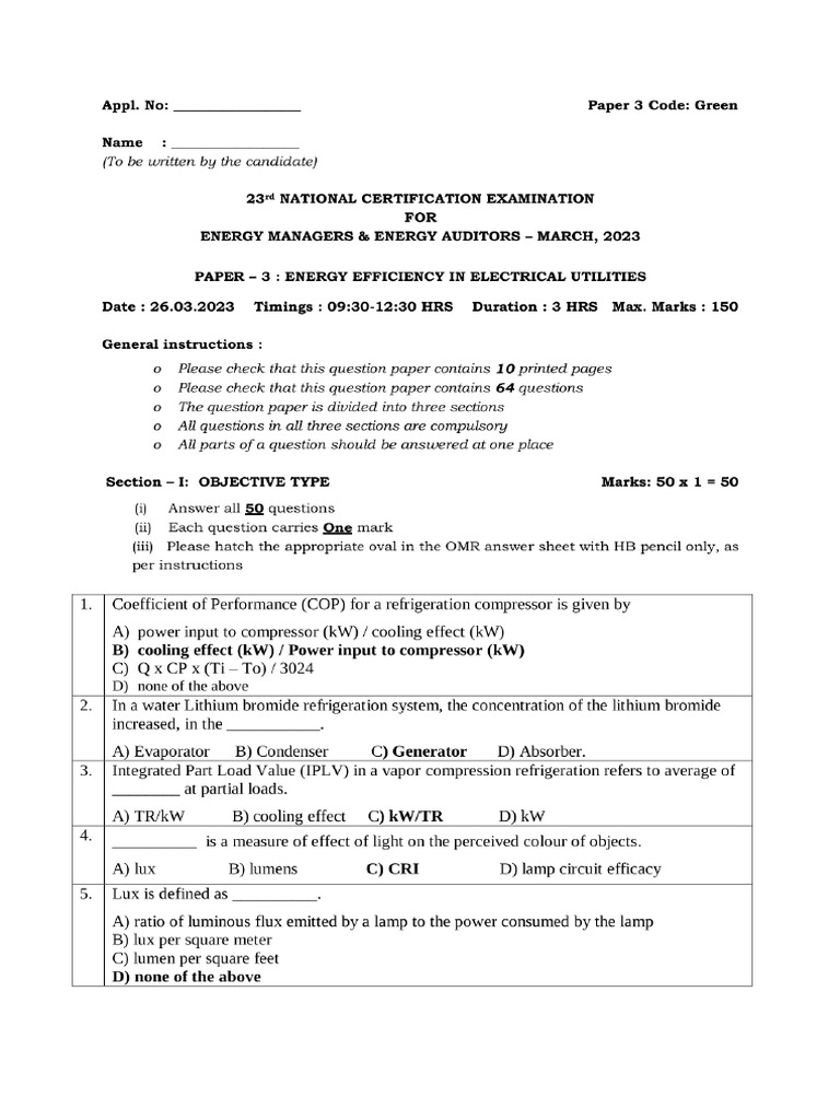 3.paper-3 23rd NCE GREEN | PDF