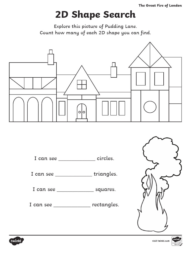 T N 7128 Great Fire of London 2d Shape Search Activity Sheet Ver 1 | PDF