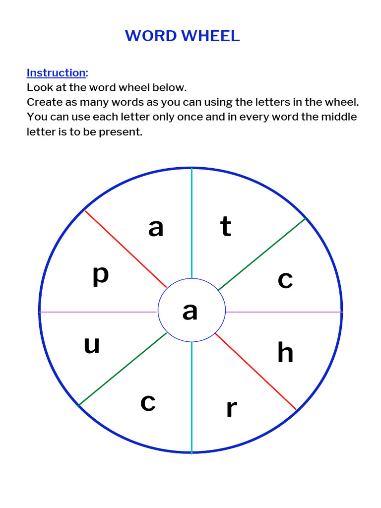Word Wheel KOK6ccH | PDF