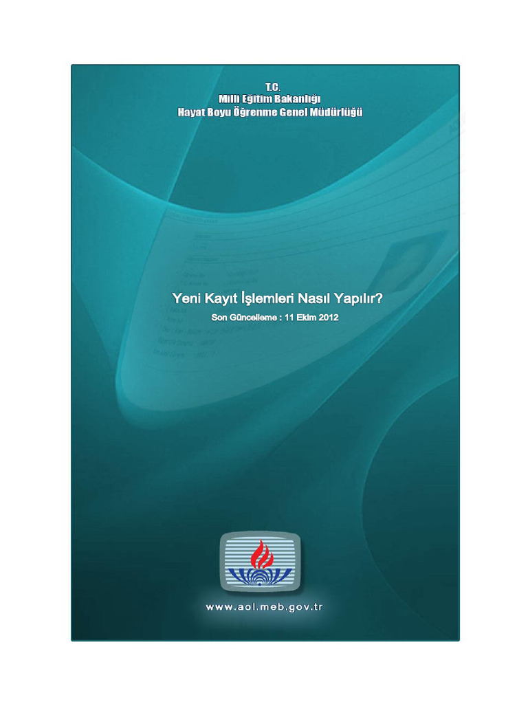 Yeni Kayit Islemleri Nasil Yapilir | PDF Yeni Kayit Islemleri Nasil Yapilir | PDF