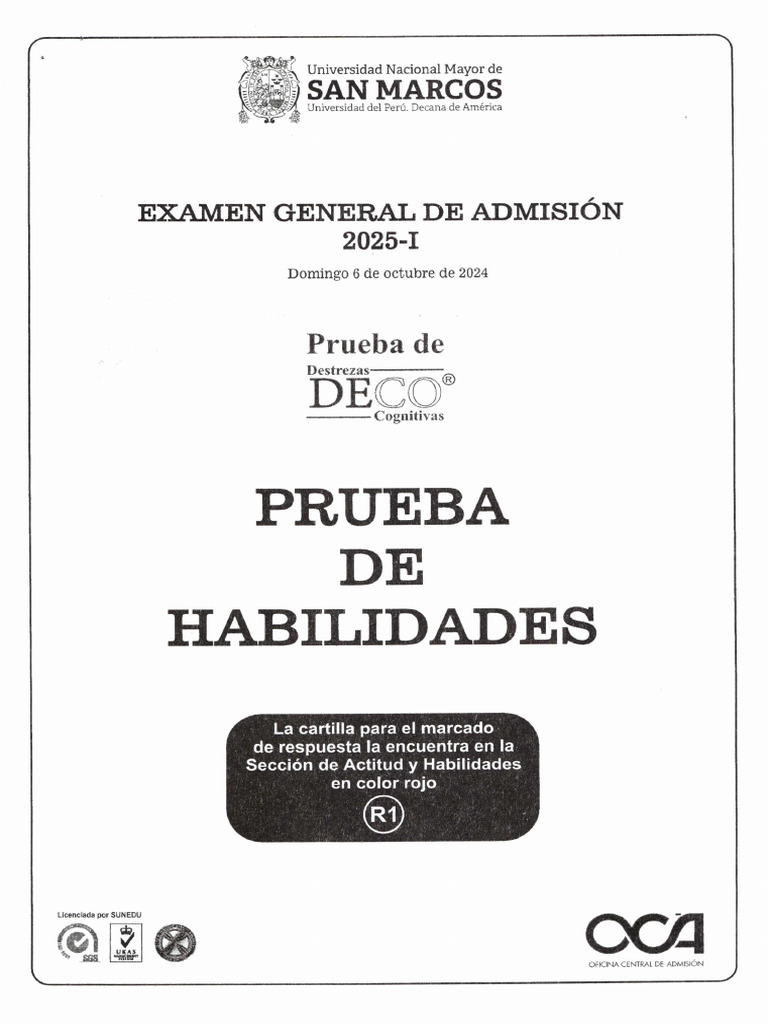 Examen b - Admisión 06 10 24 | PDF