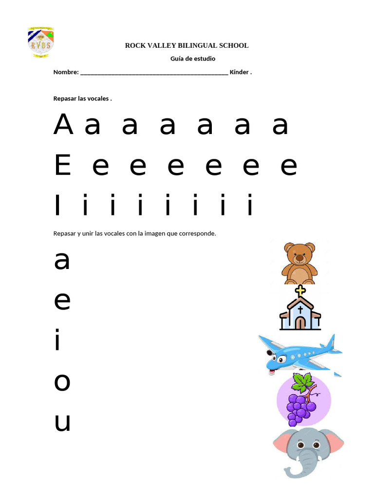 Guia de Kinder 2024-2025 I parcial | PDF