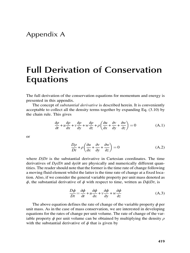 full-derivation-of-conservation-equations-2018 | PDF