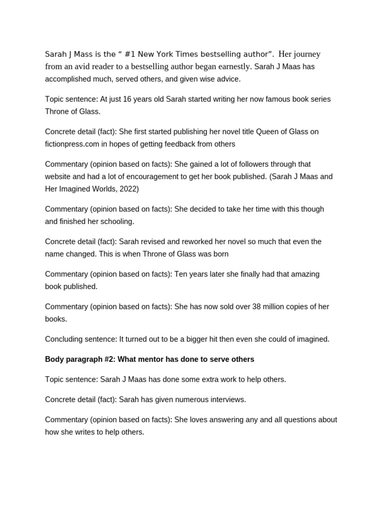 Mentor Essay Draft | PDF