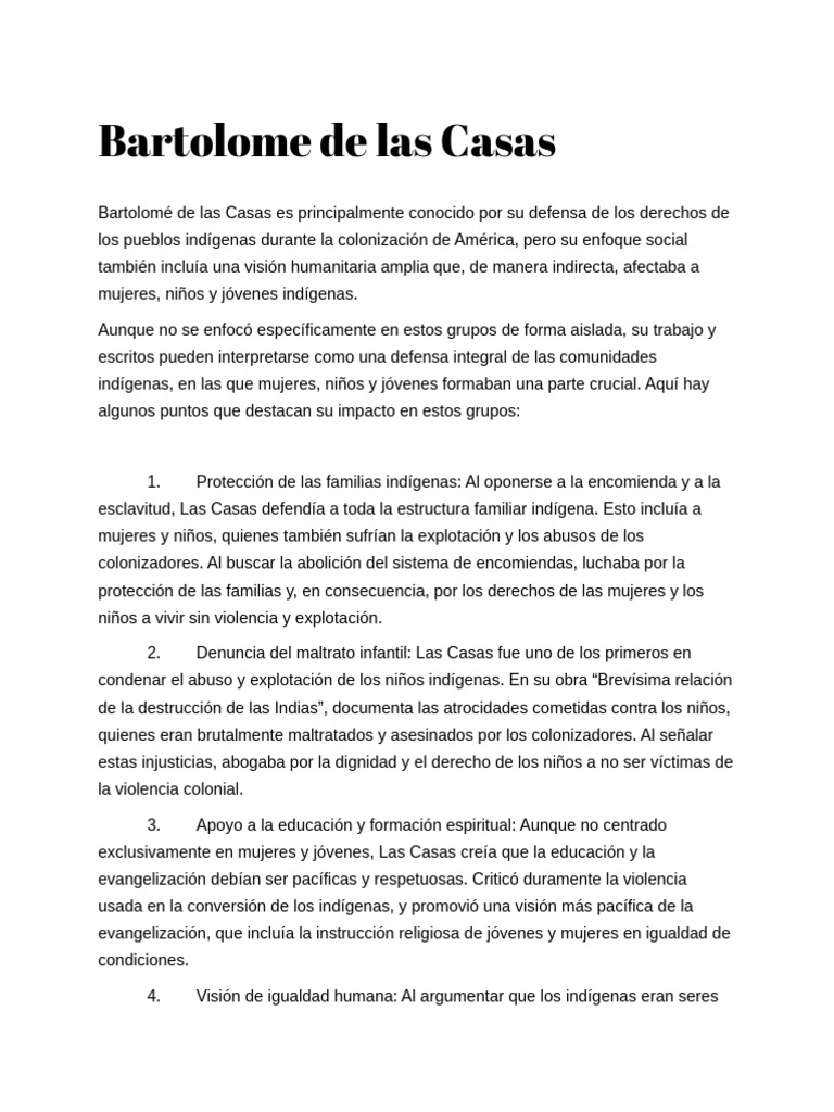 Bartolome de Las Casas | PDF