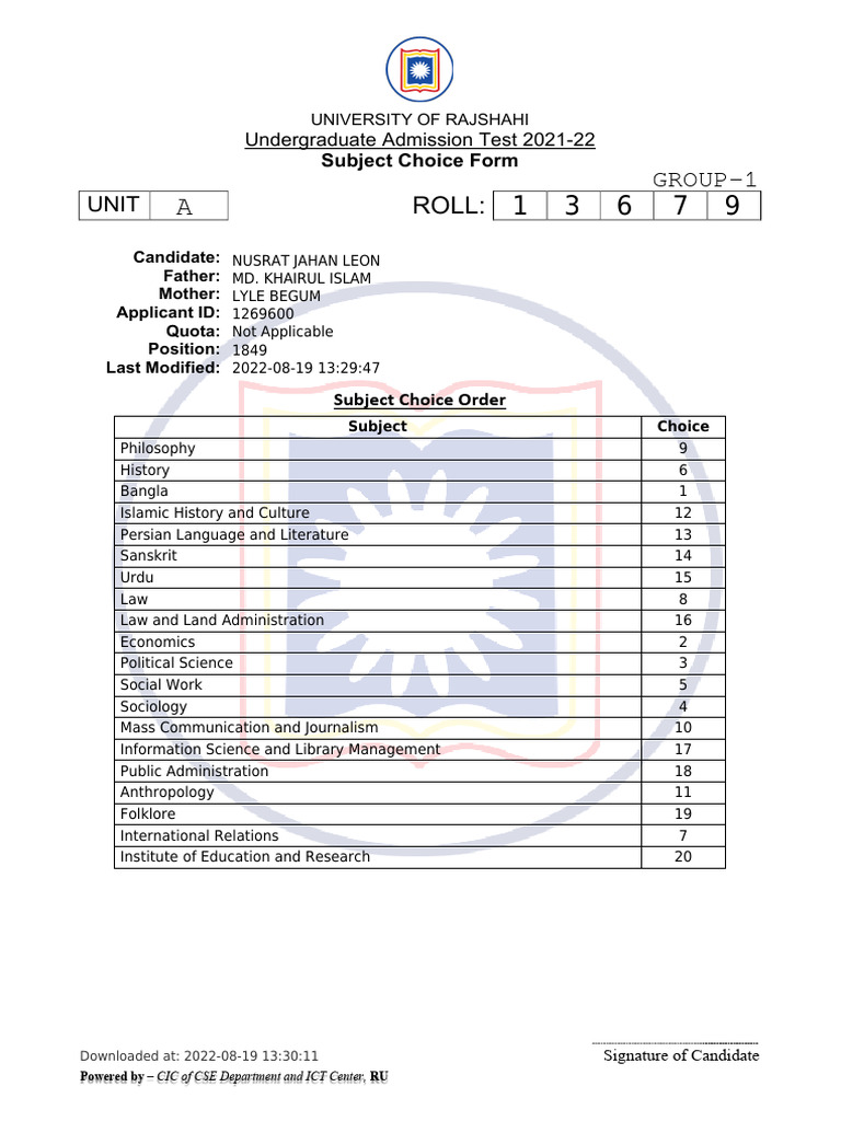 Choice-form_A13679 | PDF
