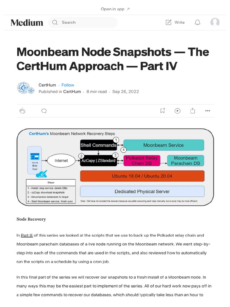 Moonbeam Node Snapshots Certhum Approach IV | PDF