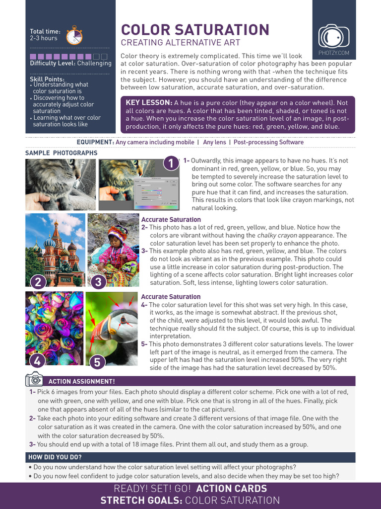 ActionCards-Color Saturation | PDF