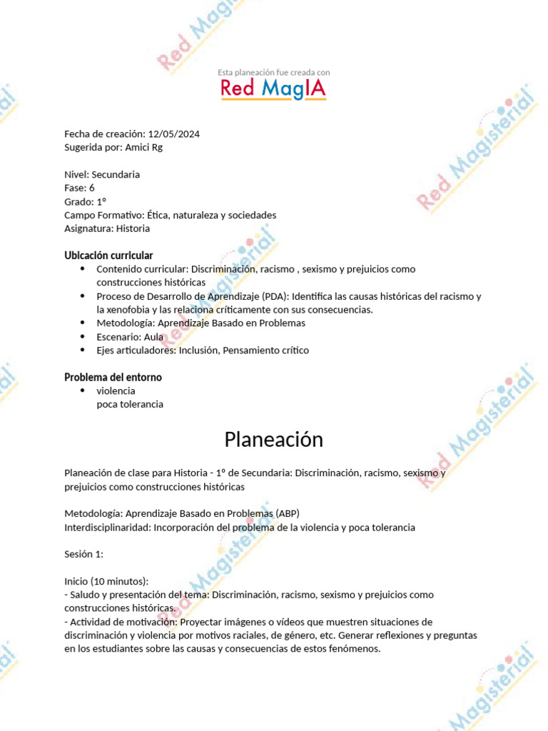 Red MAgIA - Identifica Las Causas Históricas Del Racismo y La Xenofobia ...