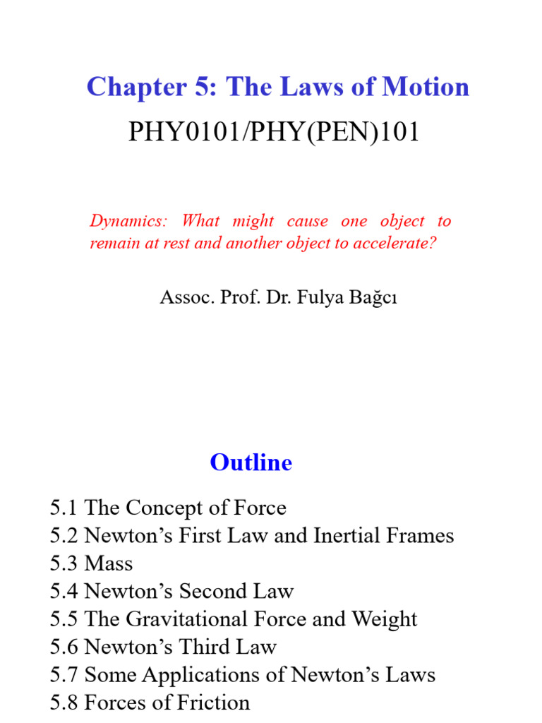 Chapter5 - The Laws of Motion | PDF