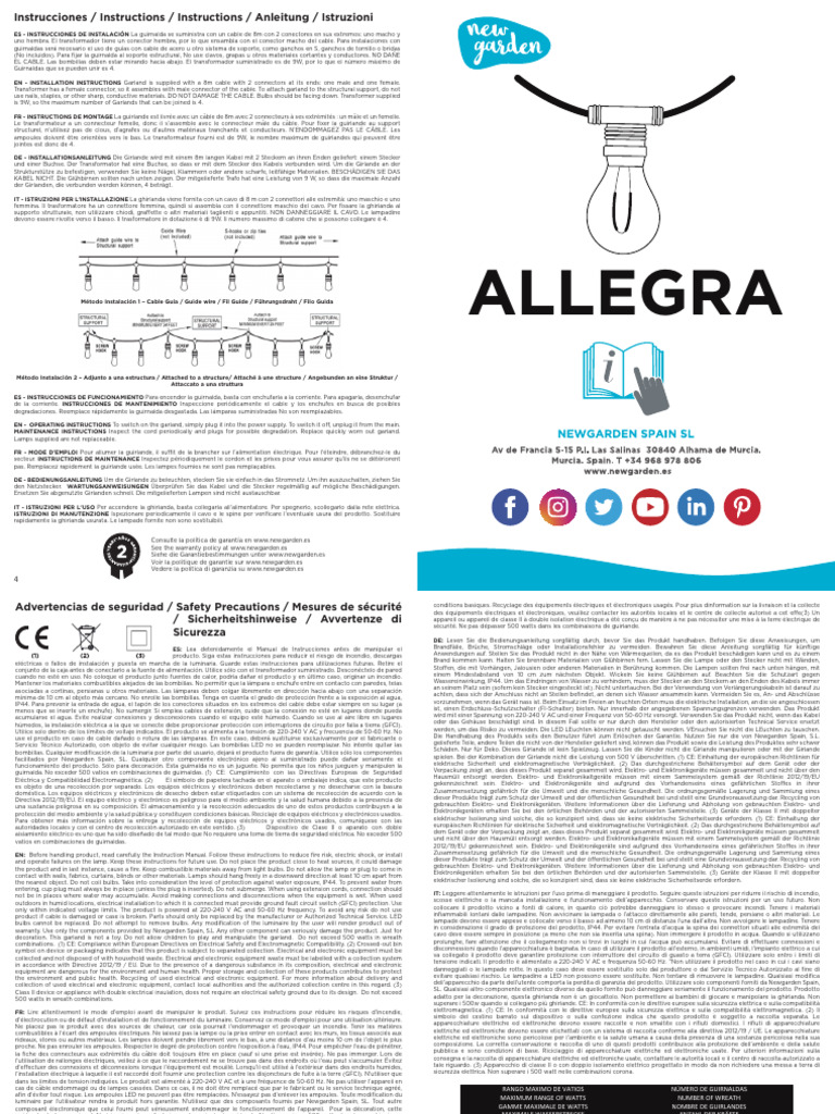 Manual Instrucciones Allegra | PDF | Ingenieria Eléctrica | Electromagnetismo