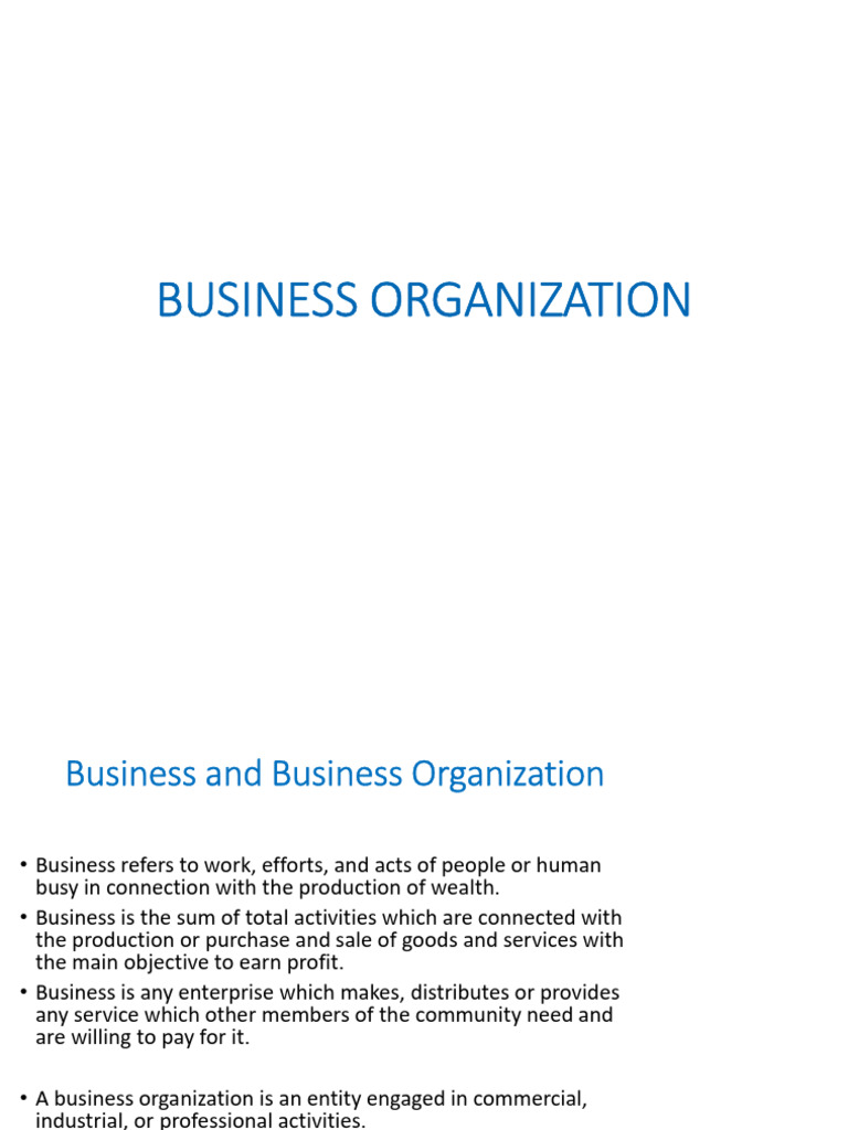 5 Business Organization | PDF
