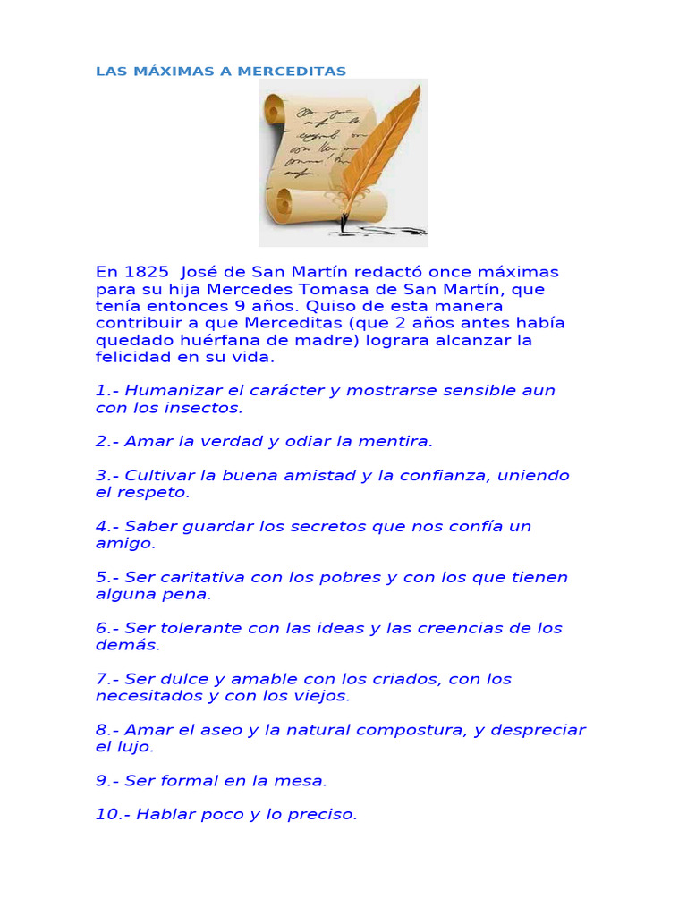 Las Máximas A Merceditas 2014 | PDF
