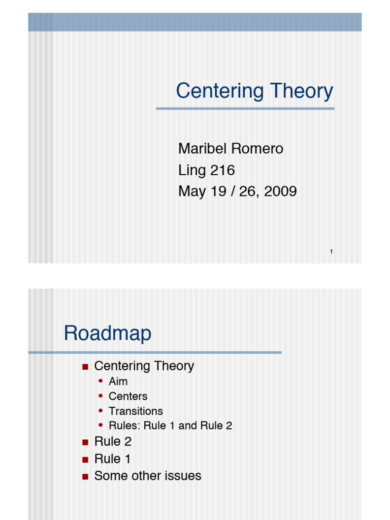 Centering PragmII | PDF