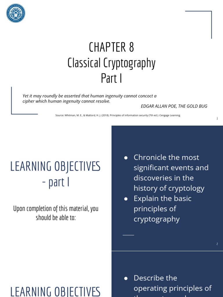 CS484-W3-Classical Cryptography-I-LMS-1 | PDF