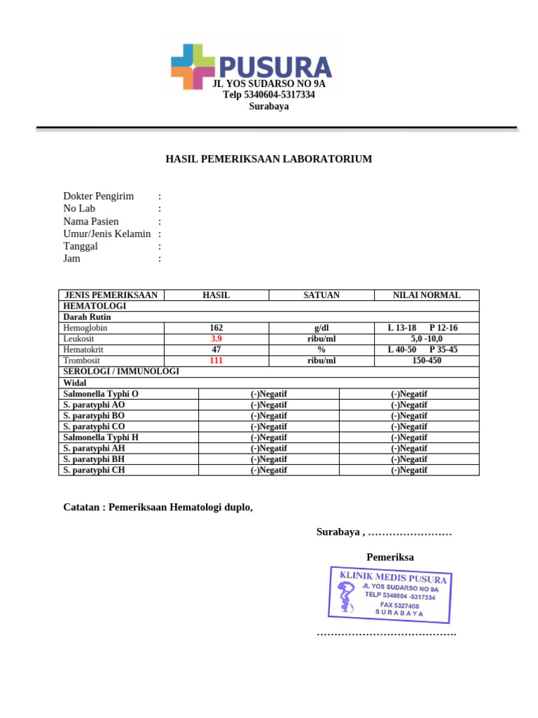 Surat Opname NEW | PDF