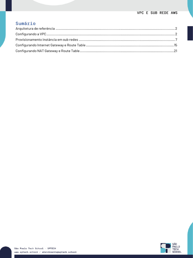 Guia VPC E SUB REDE AWS v0 | PDF