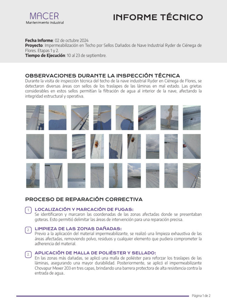 Mazer Imper Techo Sellos - Nave Ryder Cienagas | PDF