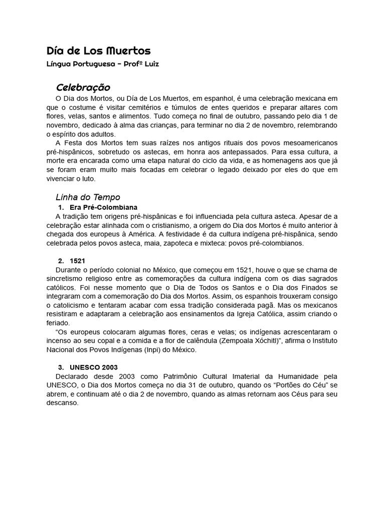 Día de Los Muertos | PDF