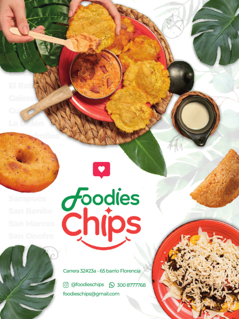 Menu Foodies Chips Sincelejo | PDF