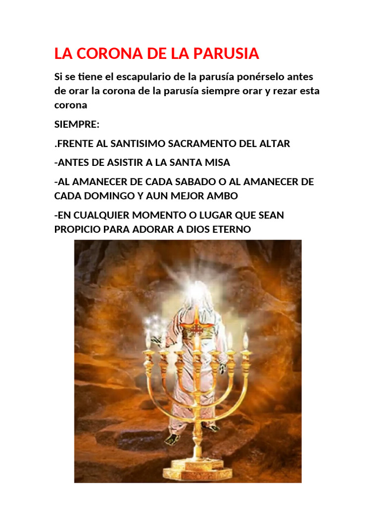 LA CORONA DE LA PARUSIA | PDF