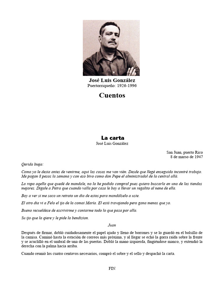 Cuentos (José Luis González) | PDF