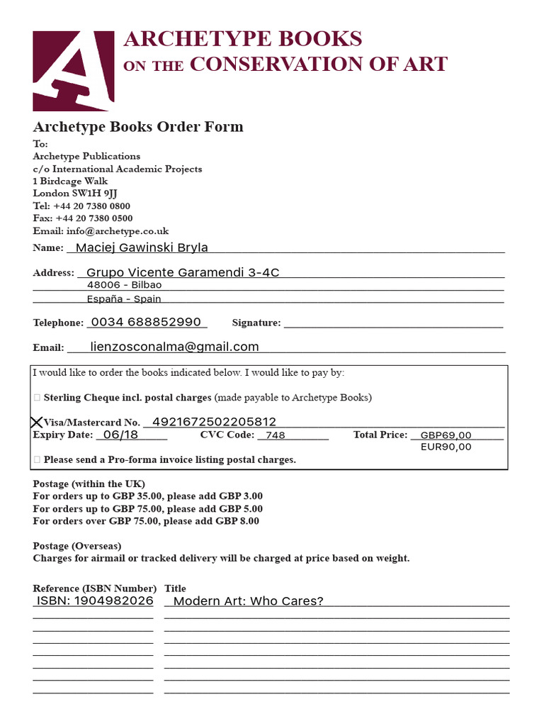 Archetype Books: Conservation of Art | PDF