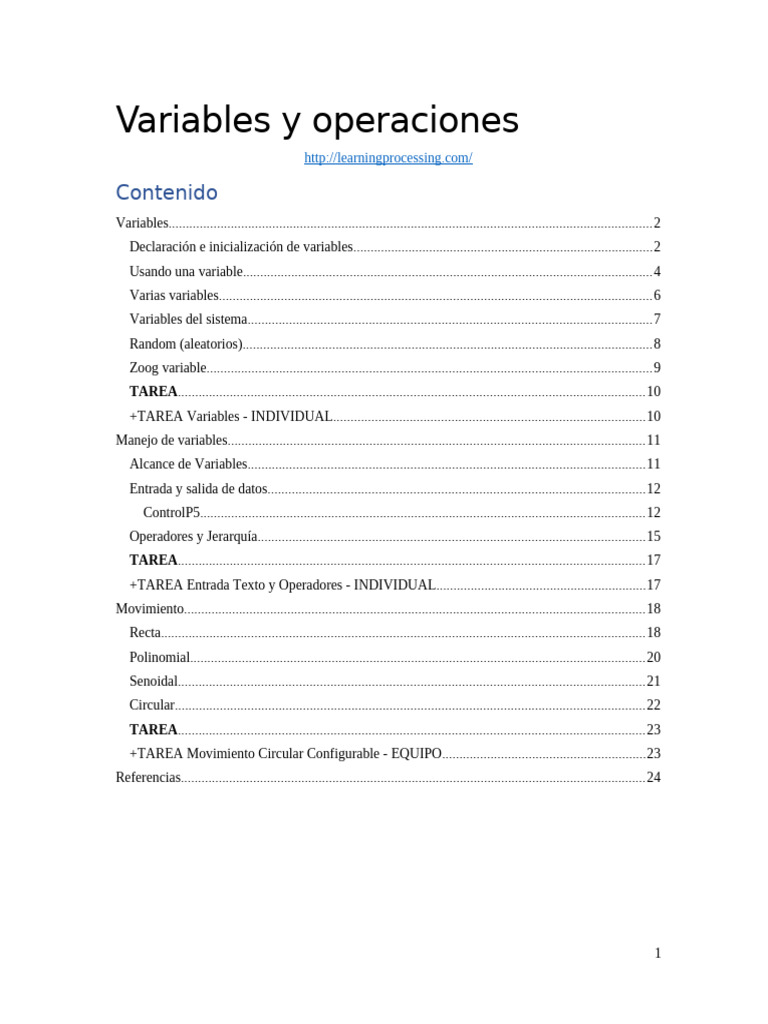 U1 Variables y Operaciones | PDF