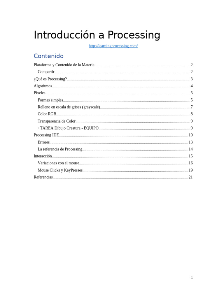 U0 Introducción A Processing | PDF