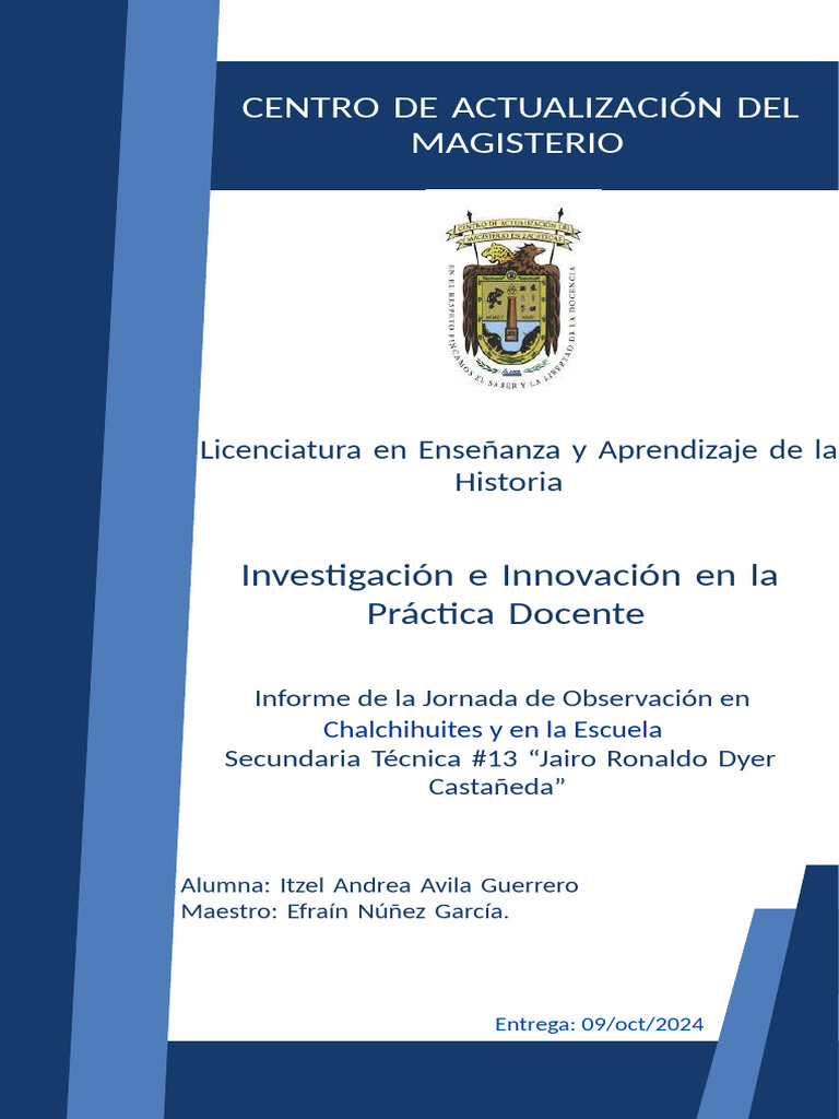 Portada trabajo fin de carrera Documento A4 Formal azul | PDF