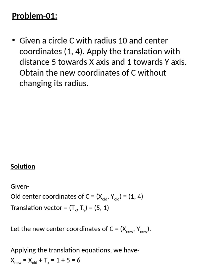 2d Transformations Problems Pdf