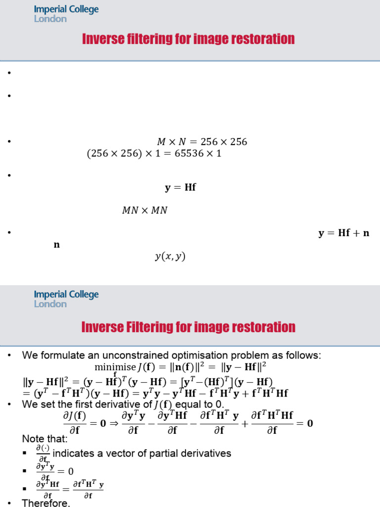 Inverse Filtering | PDF