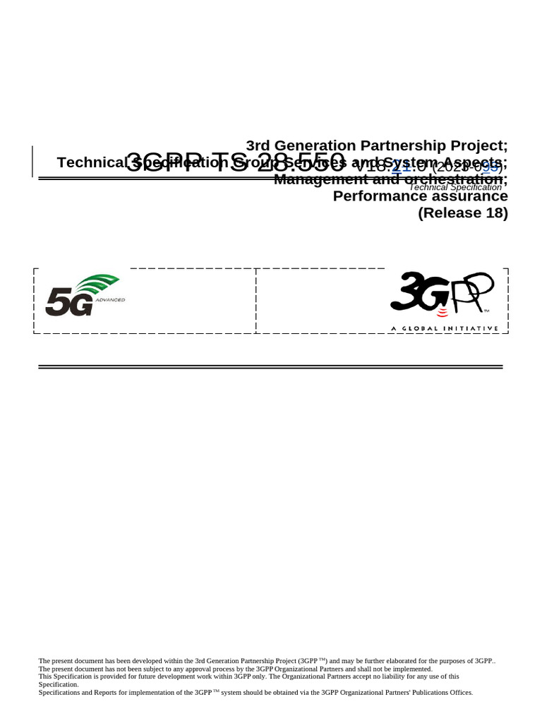 3GPP TS 28.550 | PDF