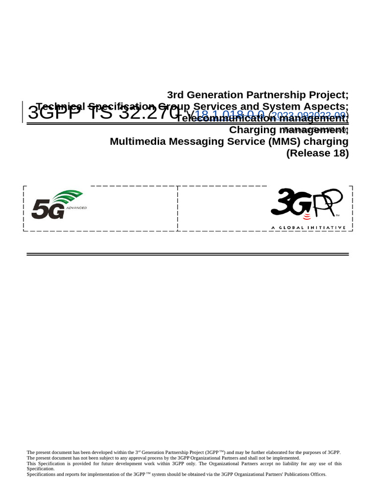 3GPP TS 32.270: Technical Specification | PDF