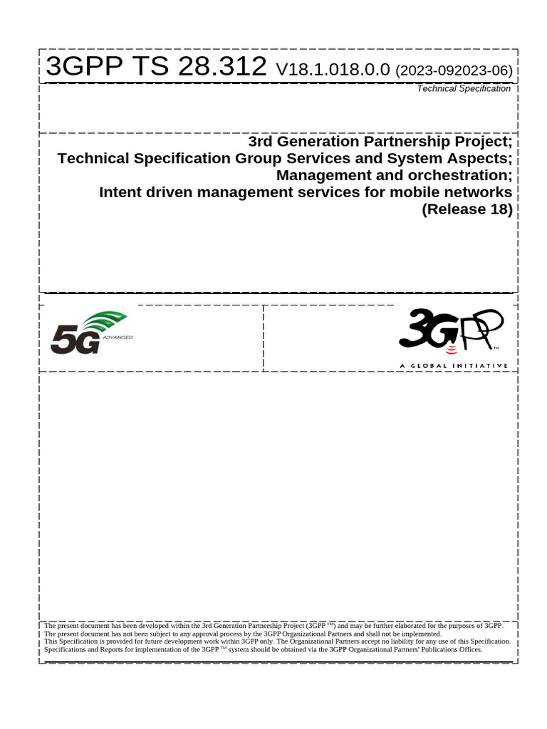 3GPP TS 28.312 | PDF